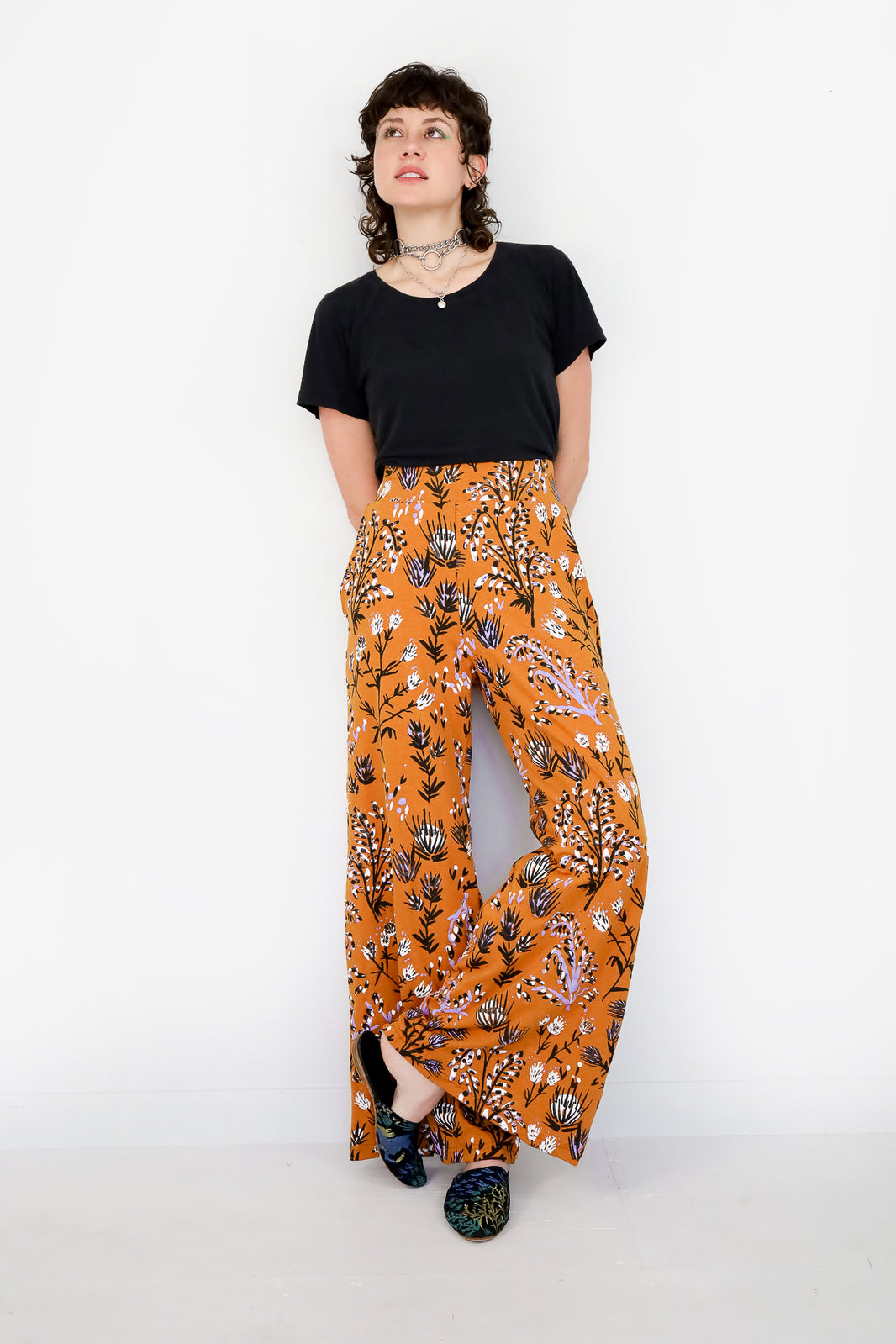 Cayenne Thistle High Waisted Wide Leg Pants