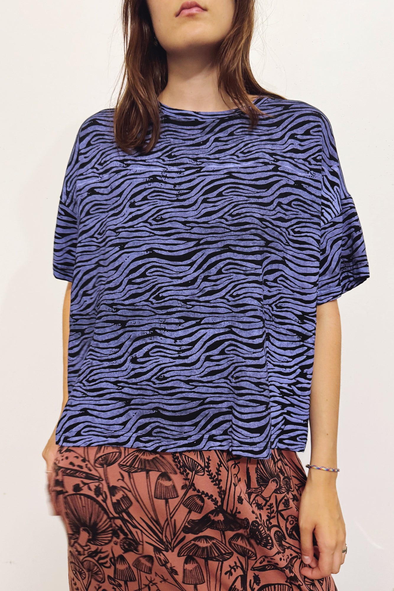 Lavender Tiger Stripe Amie Tee (1X) – Thief and Bandit